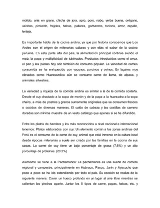 Ensayo comida criolla | DOCX