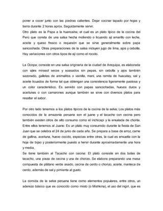 Ensayo comida criolla | DOCX