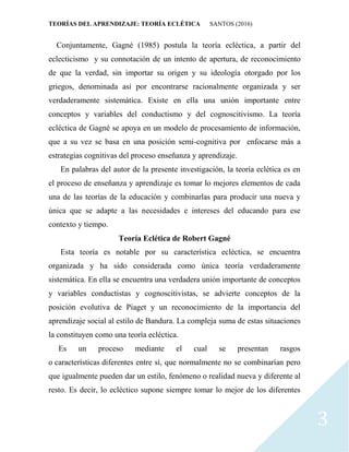 Teoría Ecléctica Educación | PDF