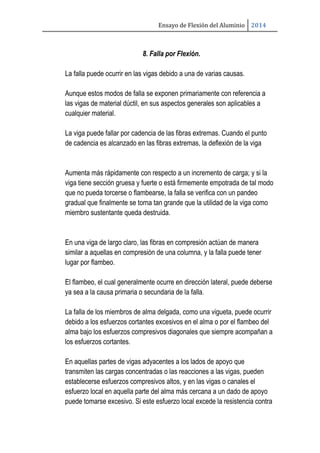 Ensayo de flexion del alumino | DOCX