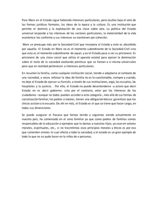 Ensayo de la familia, la sociedad y el estado1 | DOCX