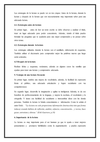 Ensayo de la lectura | DOCX