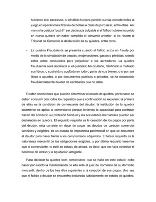 Ensayo de la quiebra | DOCX