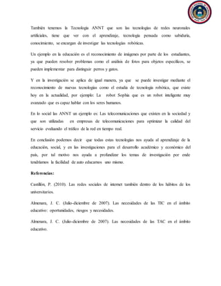 Ensayo de las tic, tac, tep, tip, annt | DOCX