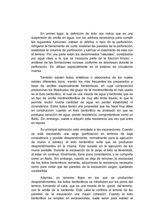 Ensayo de lodo bentonitico | DOCX