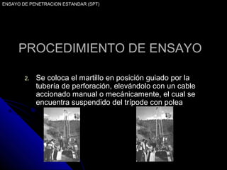 Ensayo de penetracion estandar (spt) muestreo | PPT