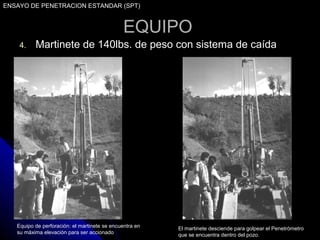 Ensayo de penetracion estandar (spt) muestreo | PPT