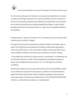 ¿Por qué EXISTEN LOS NINIS EN MÉXICO? | DOCX