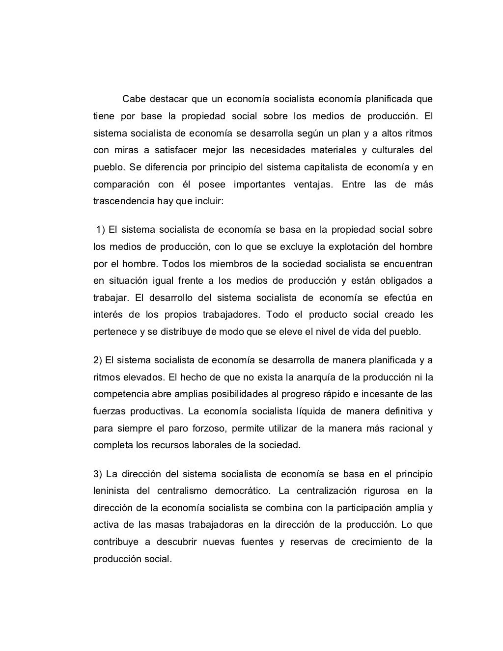 Ventajas Y Desventajas Del Capitalismo Y Socialismo