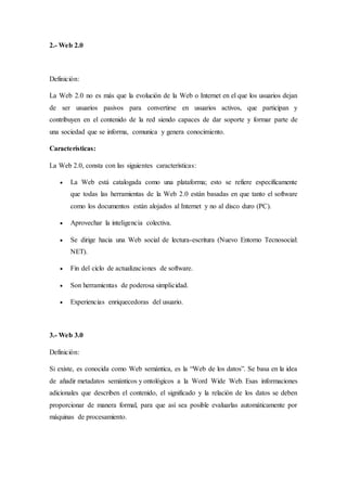 Ensayo evolucion de la web | DOCX