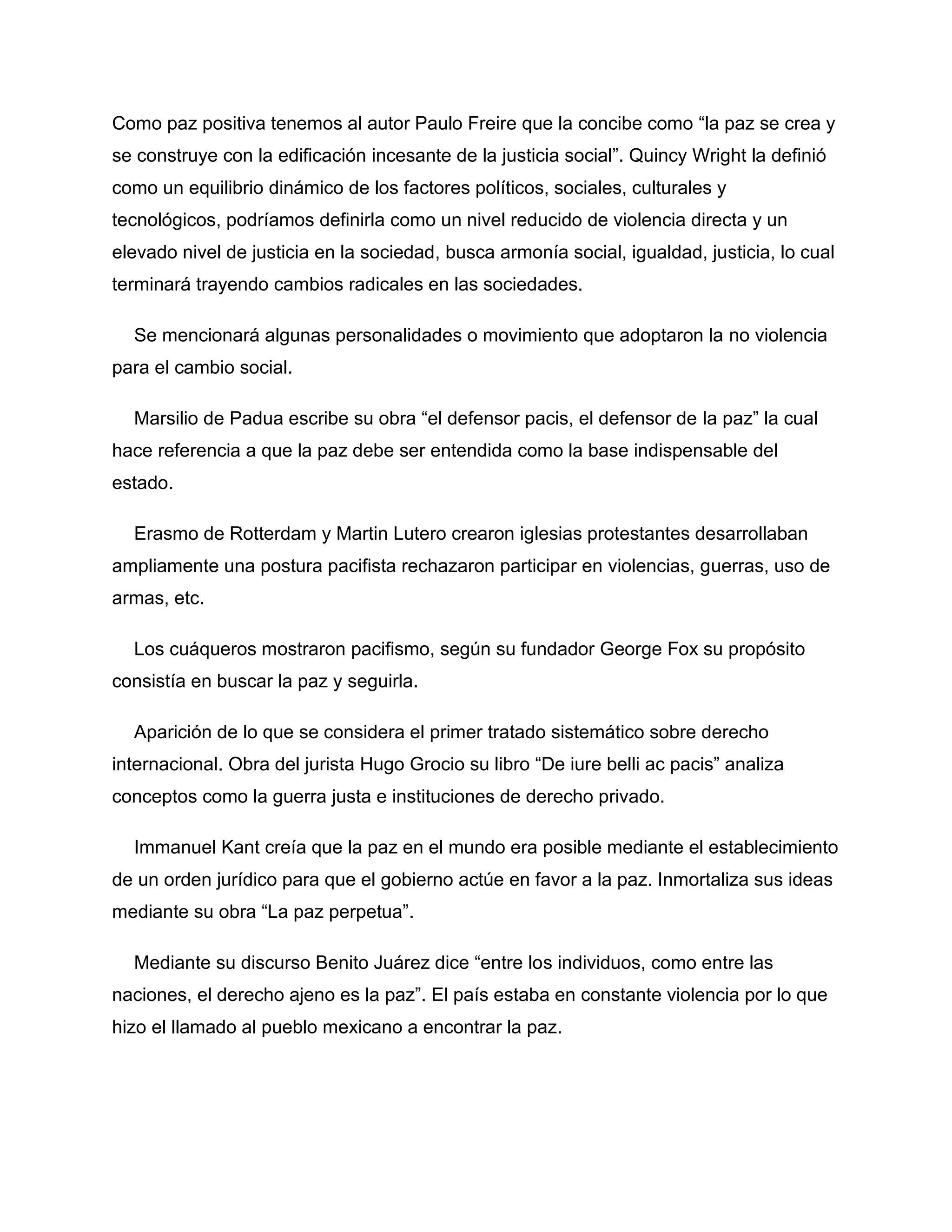 Ensayo evolución teórica de la paz | PDF