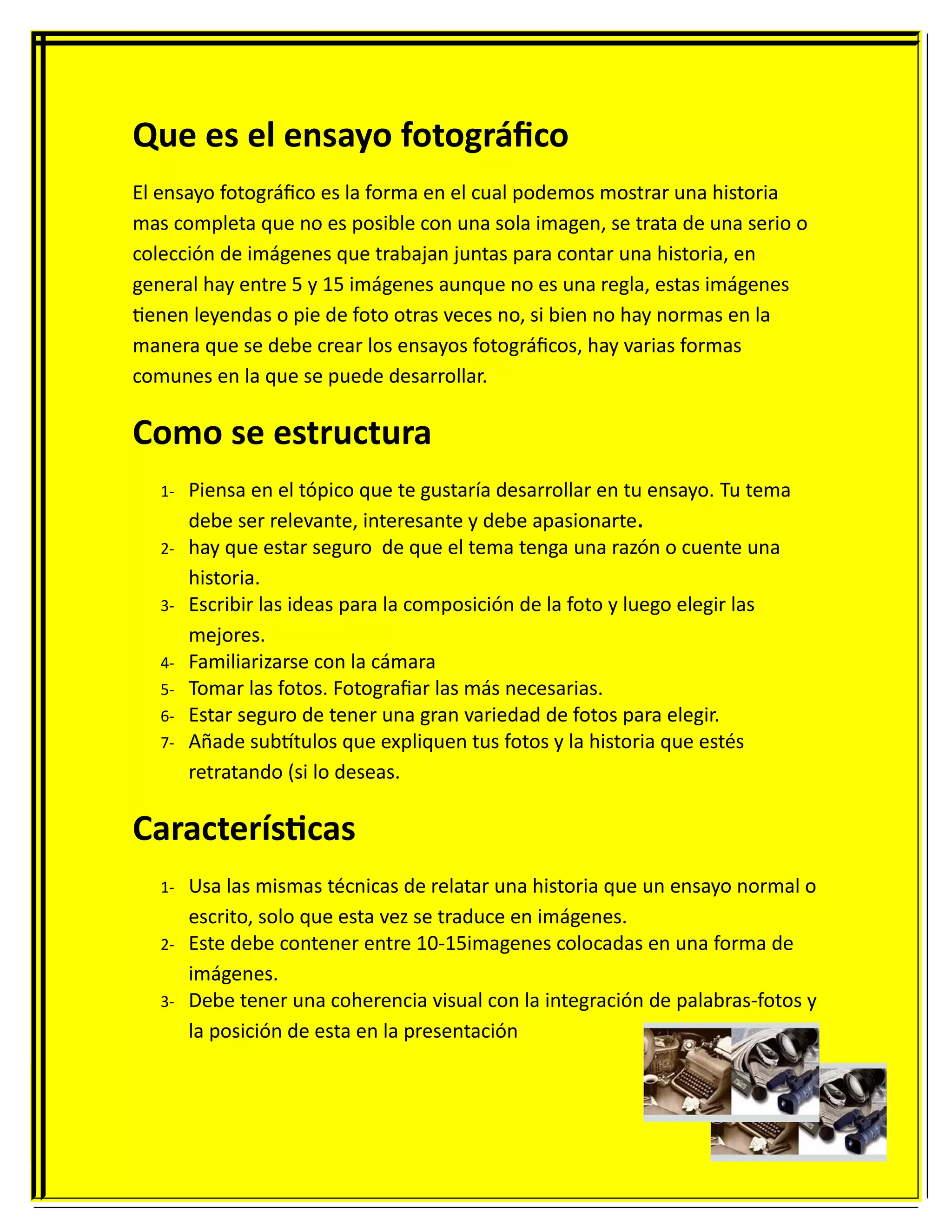 Ensayo fotografico caryelis | PDF