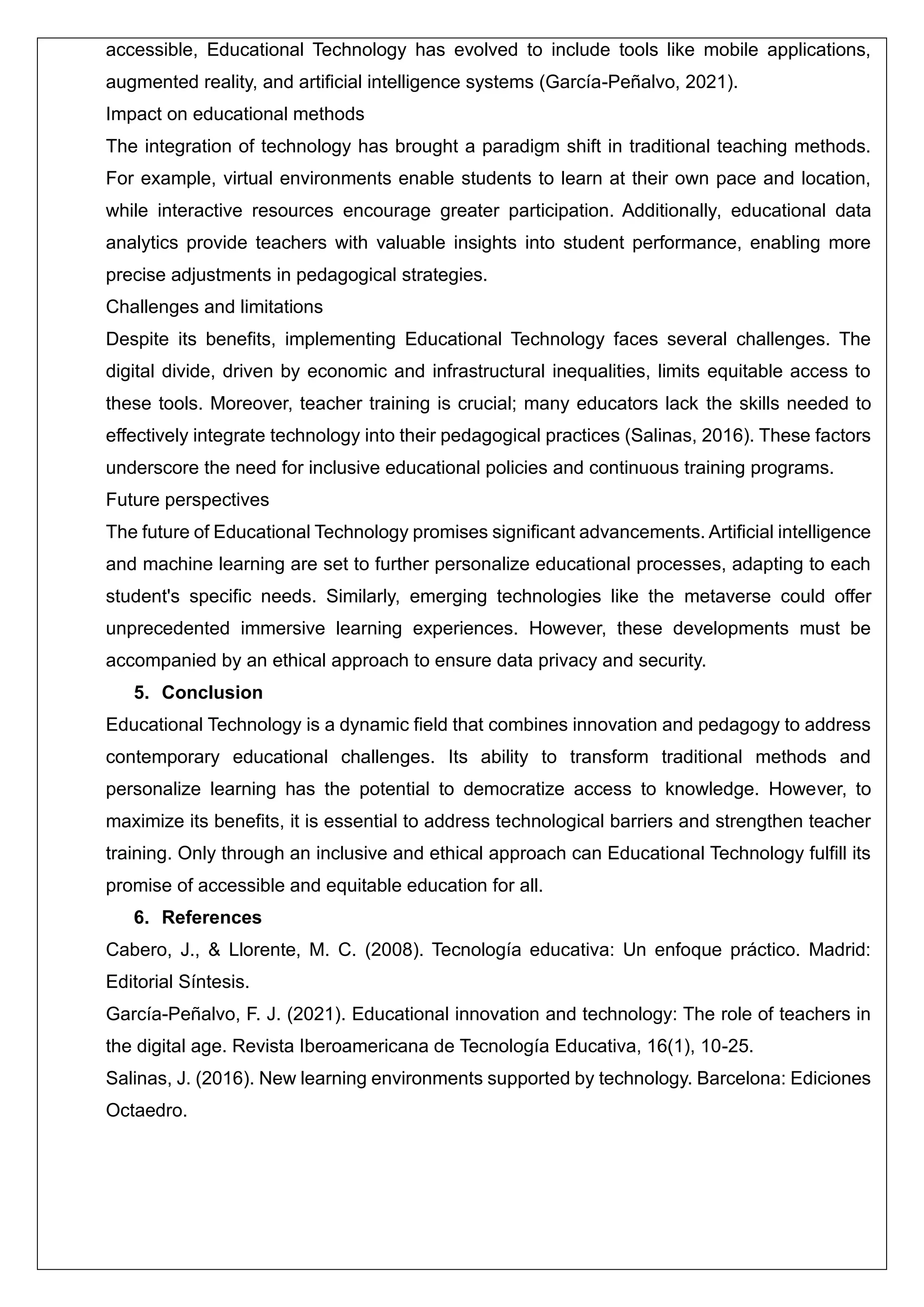 La Tecnología Educativa como campo de Estudio Pedagógico | PDF