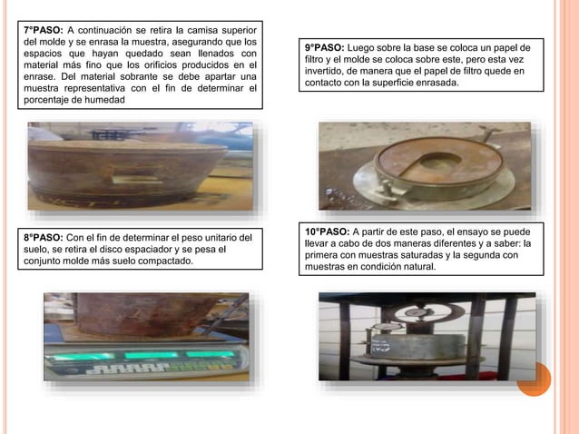 Ensayos de proctor estándar y modificado - cbr | PPTX