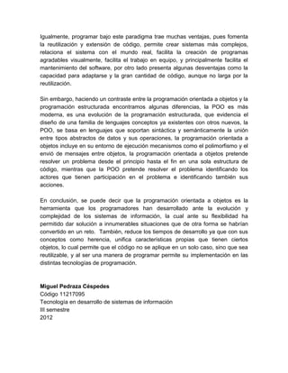 Programacion Orientada a Objetos (poo) | PDF | Programming Languages ...