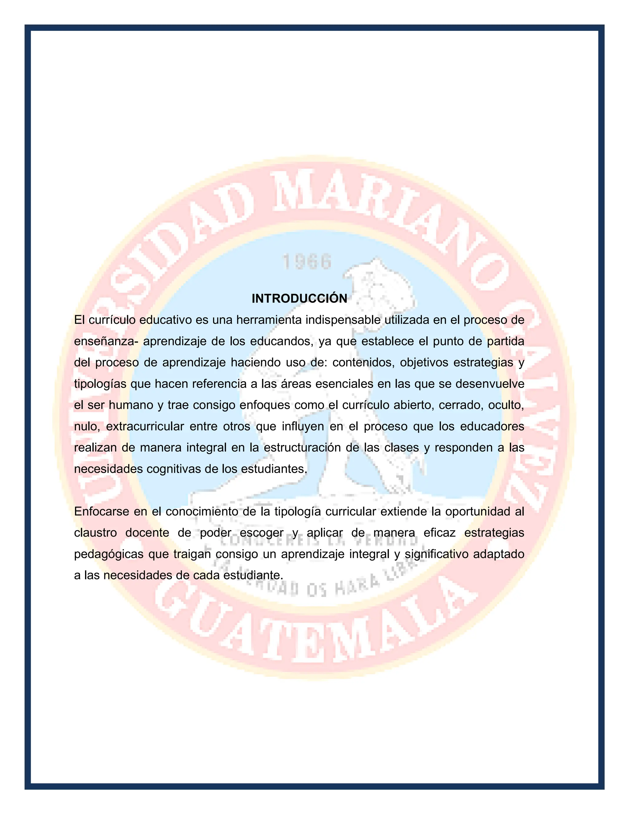 ENSAYO TIPOS DE CURRICULO GABRIELA CALIX | PDF