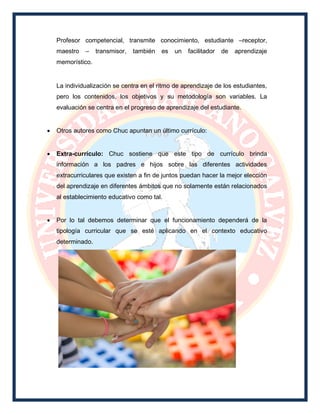 ENSAYO TIPOS DE CURRICULO GABRIELA CALIX | PDF