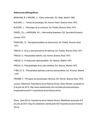 HISTORIA CLINICA Y ENTREVISTA | DOC