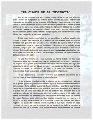 Ensayo "voces inocentes" | PDF