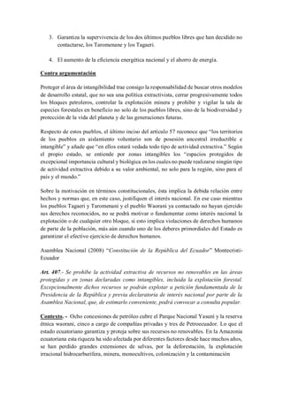 Ensayo Yasuni por Estefania Aluisa | PDF