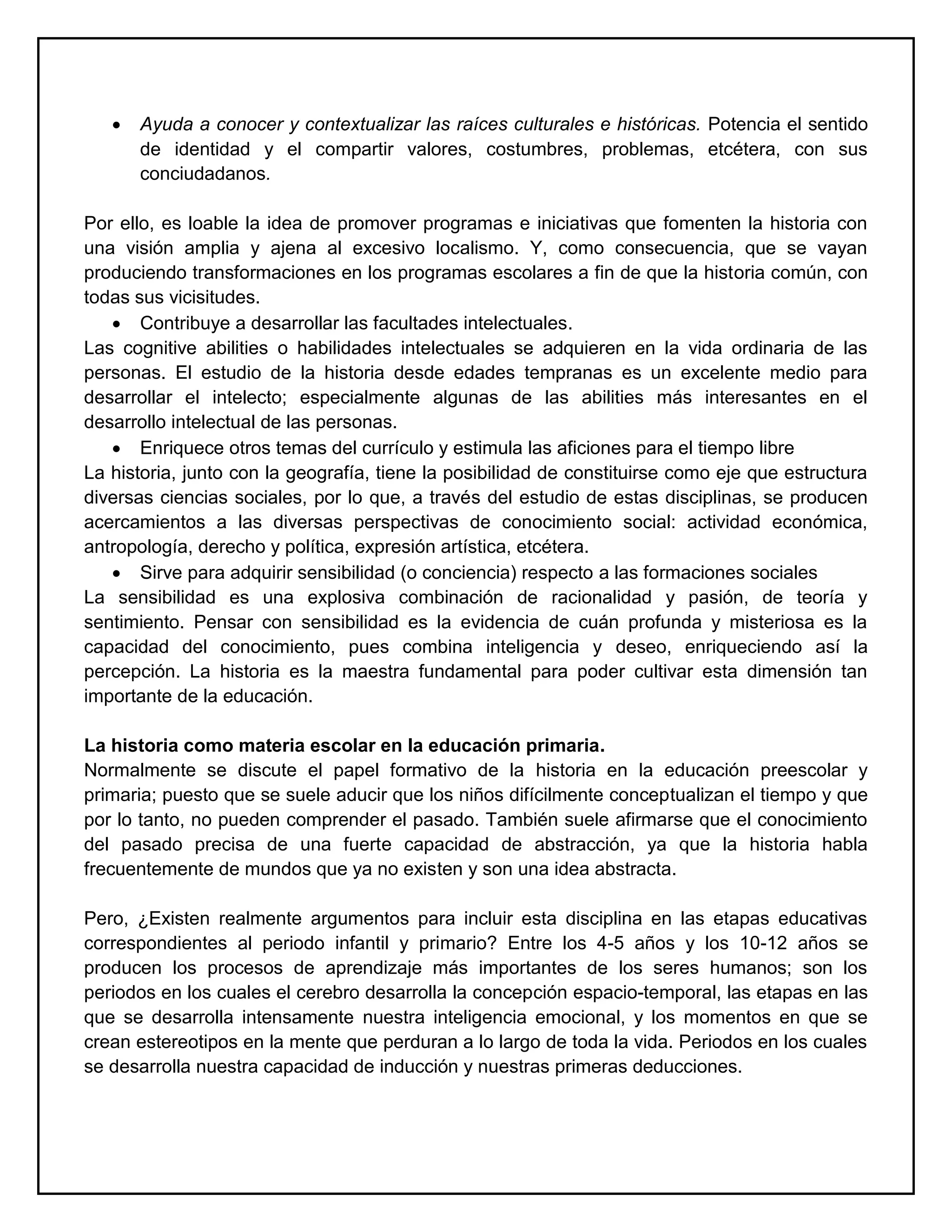 Enseñanza de la historia en la educación básica | DOCX