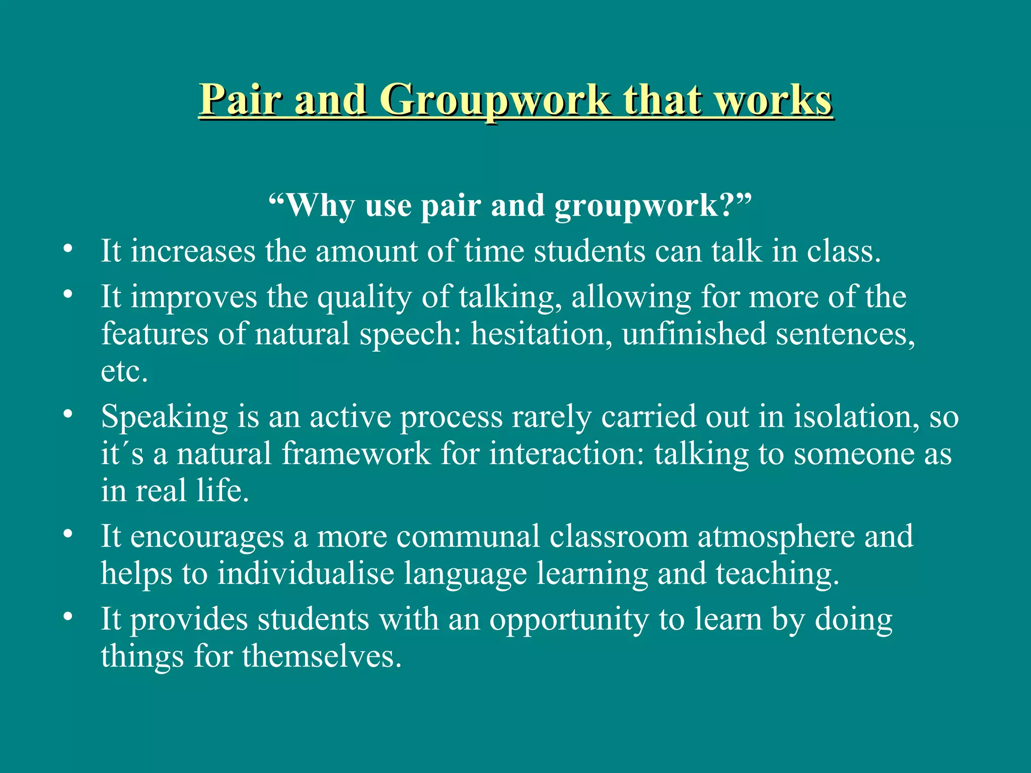 Pair and Groupwork | PPT