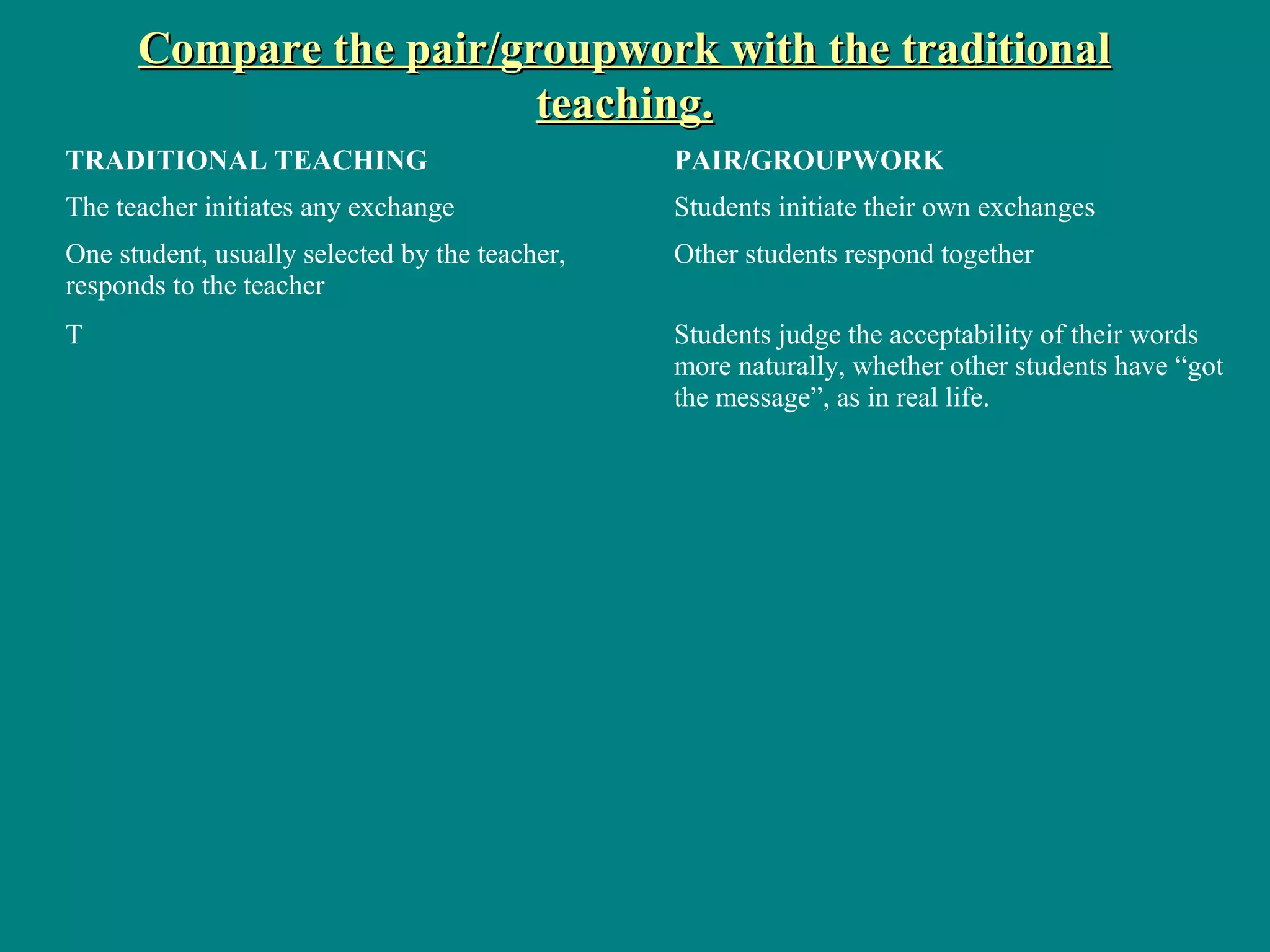 Pair and Groupwork | PPT