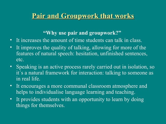 Pair and Groupwork | PPT
