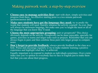 PAIR AND GROUPWORK | PPT