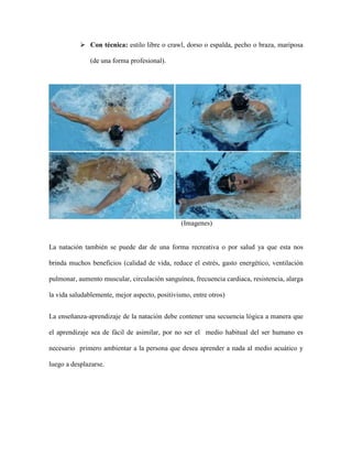Enseñanza del Gesto Tecnico de estilo pecho en Natación | PDF