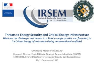 ENSEC COE NATO September 2015 | PPT