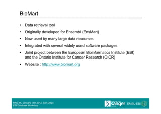 Genome resources at EMBL-EBI: Ensembl and Ensembl Genomes | PDF