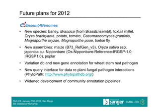 Genome resources at EMBL-EBI: Ensembl and Ensembl Genomes | PDF