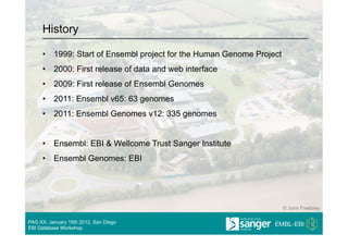 Genome resources at EMBL-EBI: Ensembl and Ensembl Genomes | PDF
