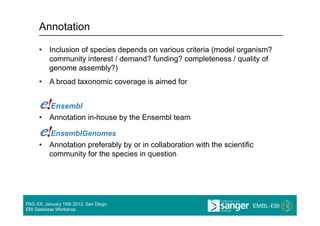 Genome resources at EMBL-EBI: Ensembl and Ensembl Genomes | PDF