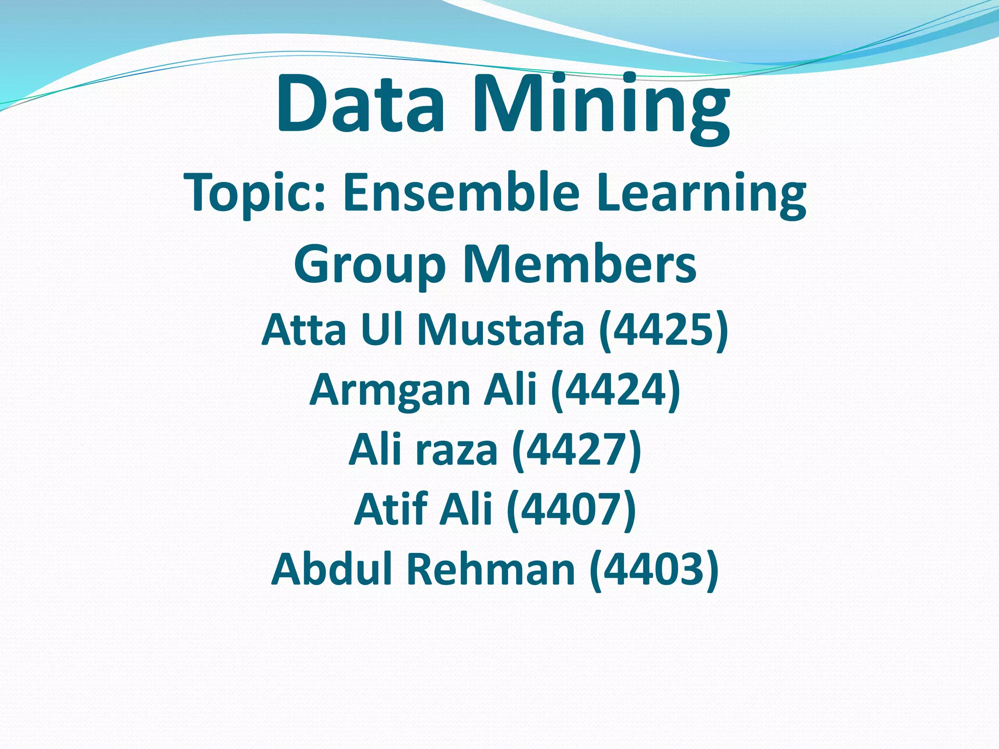 Ensemble learning | PPT