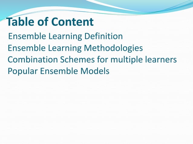 Ensemble learning | PPTX | Technology & Computing