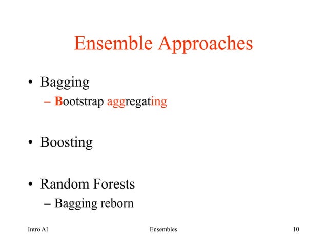 Ensemble Learning bagging, boosting and stacking | PPT | Artificial Intelligence | Technology ...