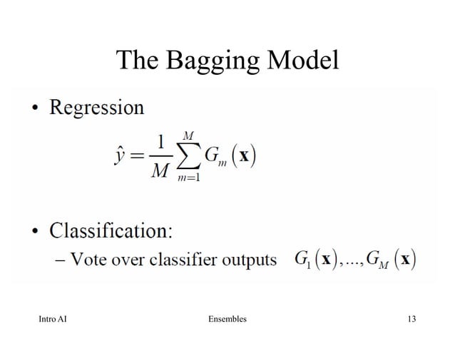 Ensemble Learning bagging, boosting and stacking | PPT | Artificial ...