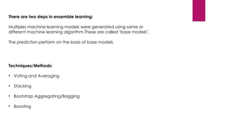Ensemble Learning.pptx machine learning1 | PPTX