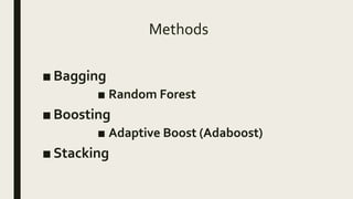 Ensemble methods in machine learning | PPTX