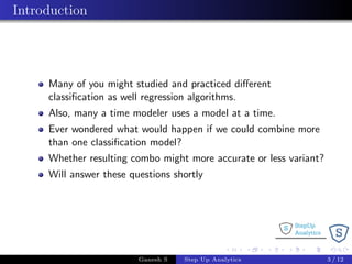 Ensemble modeling and Machine Learning | PPT