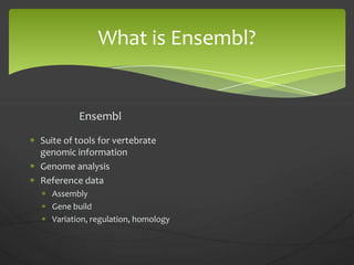 Ensembl plants hsf_d_bolser_2012 | PPTX