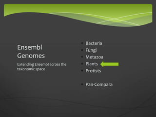 Ensembl plants hsf_d_bolser_2012 | PPTX