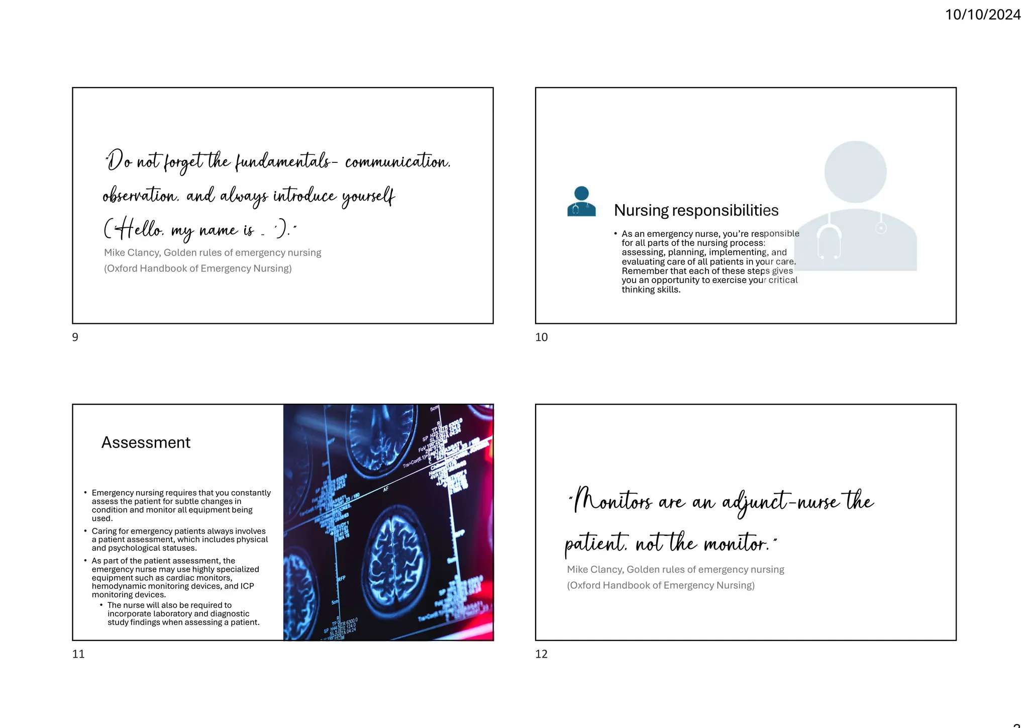 EMERGENCY NURSING - POWPERPOINT PRESENTA | PDF