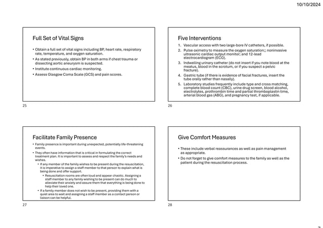 EMERGENCY NURSING - POWPERPOINT PRESENTA | PDF | First Aid | Injuries