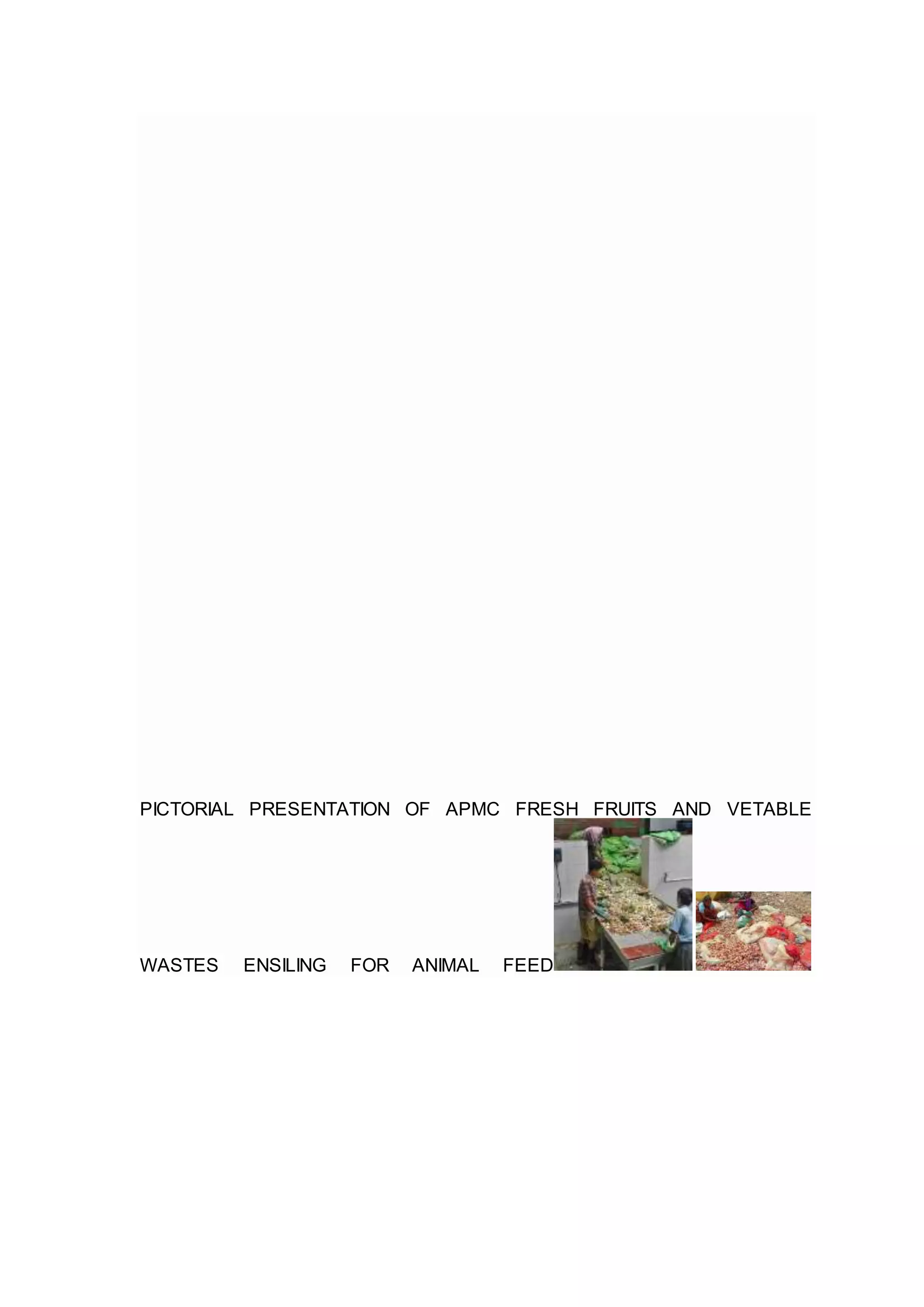 UTILIZATION OF FRUITS AND VEGETABLE WASTES GENERATED IN INDIAN APMCs ...