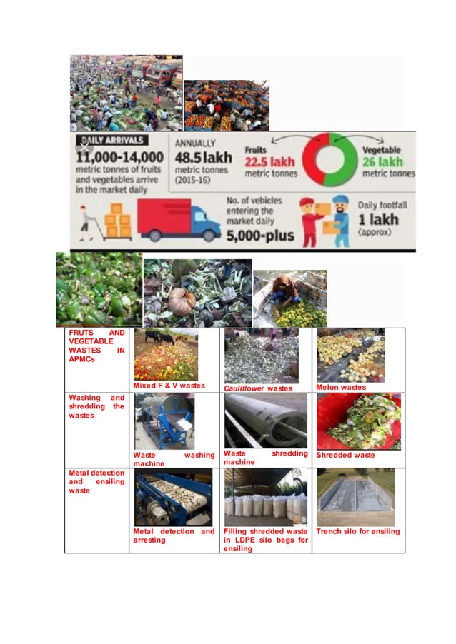 UTILIZATION OF FRUITS AND VEGETABLE WASTES GENERATED IN INDIAN APMCs ...