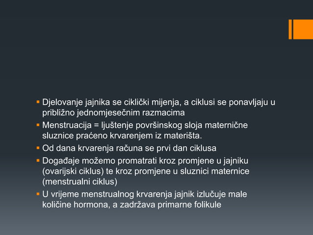 Anatomija ženskog spolnog sustava & menstruacijski ciklus | PPT