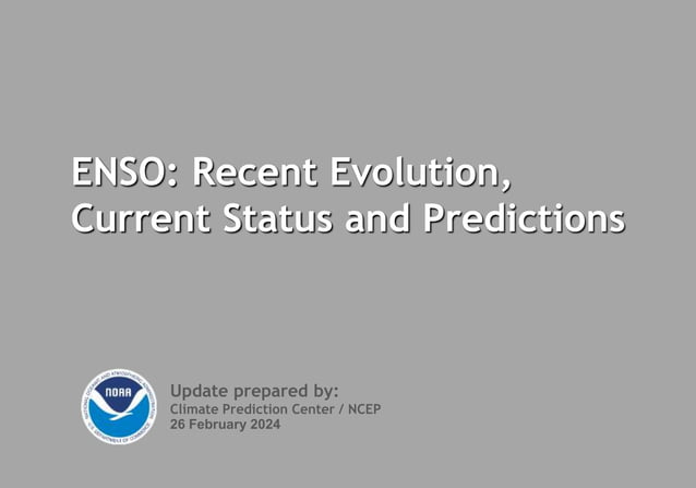 Enso Evolution Status of El niño and La niña | PPT